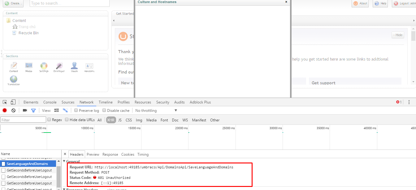cannot update culture and hostname umbraco 616